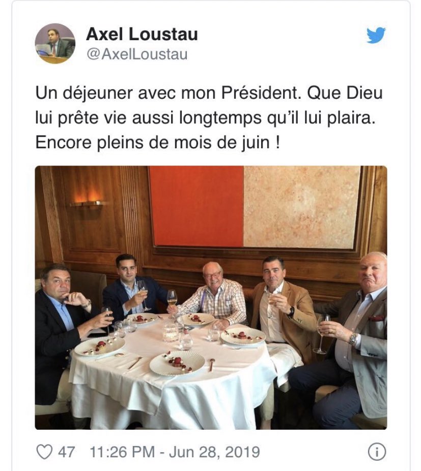 Marc Gral on Twitter: "Jean-Marie Le Pen, Axel Loustau et Frederic Chatillon (les amis de Marine ...