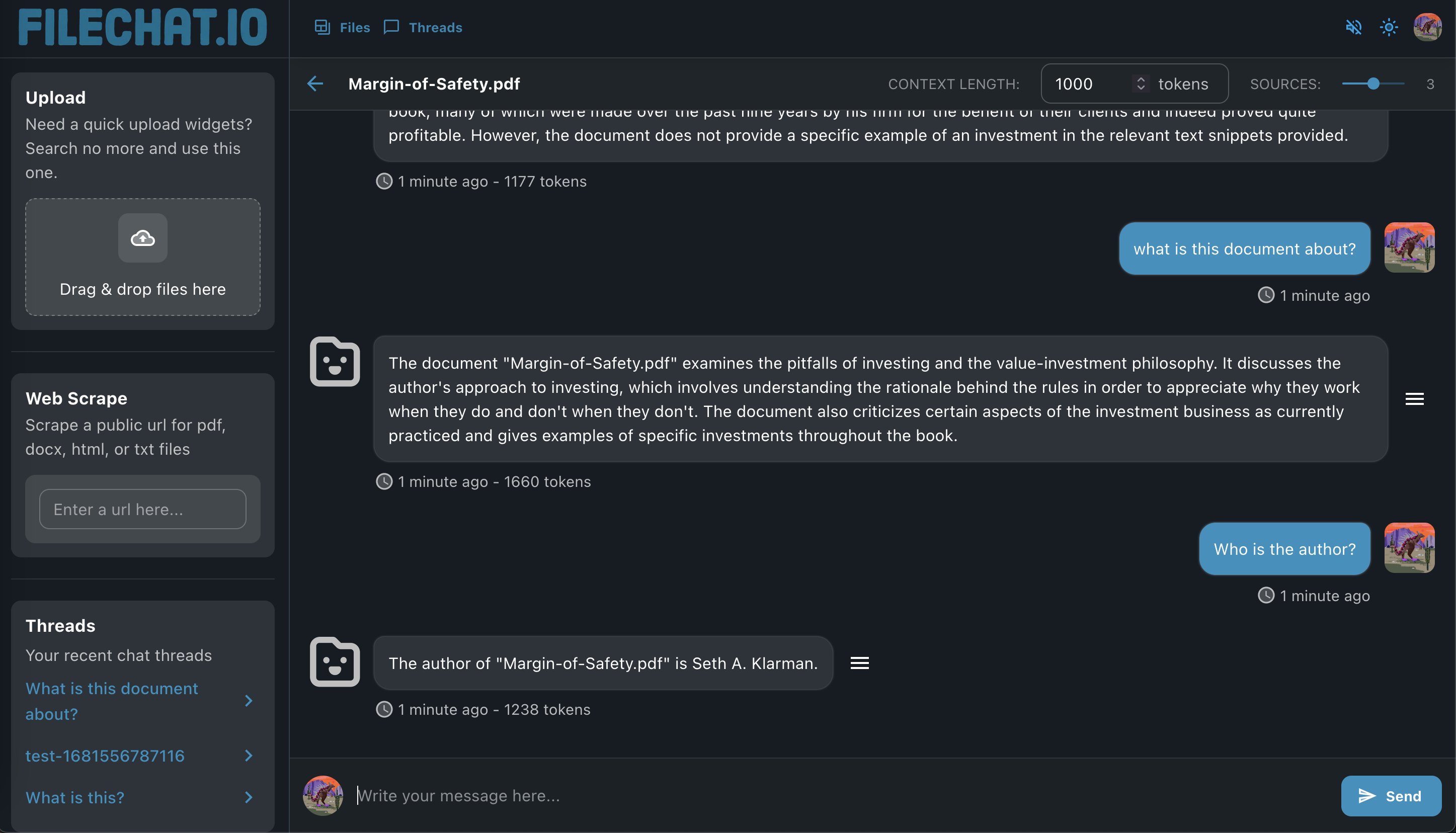langchain on Twitter: "RT @filechat_io: NEW FEATURE 🎉 You can now edit the context size and the ...
