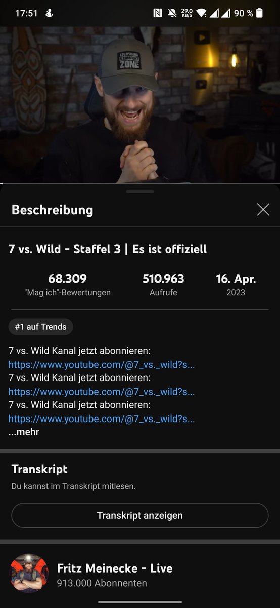 Benni oder so... on Twitter: "Fritz knackt mit #7VSWILD jetzt schon wieder gefühlt einen Rekord ...