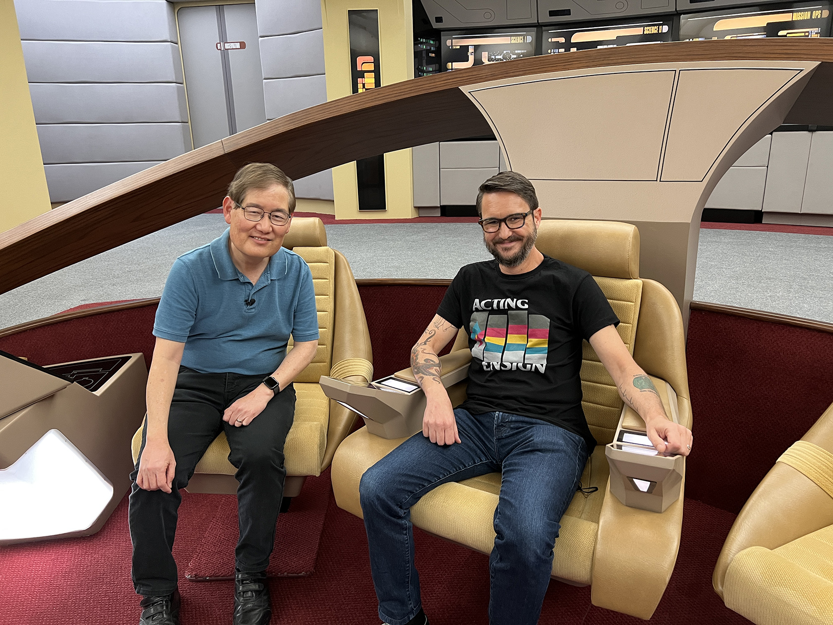 Michael Okuda on Twitter: "I got to spend a day hanging out with Wil Wheaton on the bridge of ...
