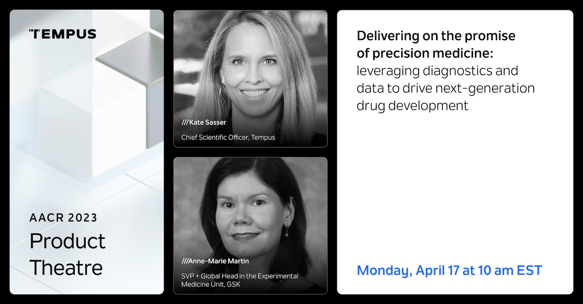 Tempus on Twitter: "Don't miss our #AACR23 Product Theatre! Our CSO, Kate Sasser, will be joined ...