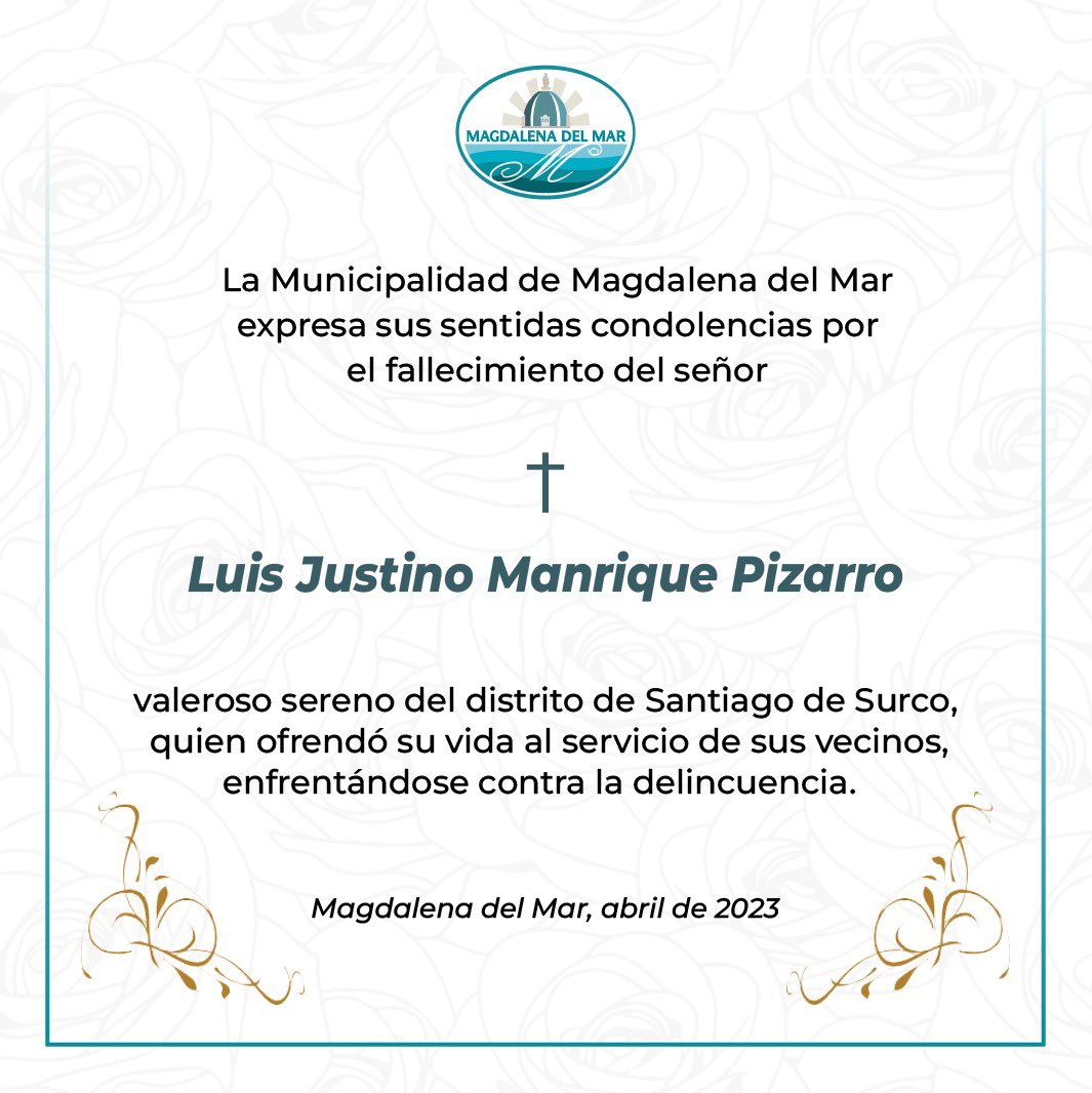 Municipalidad de Magdalena del Mar on Twitter: "La Municipalidad de Magdalena del Mar expresa ...