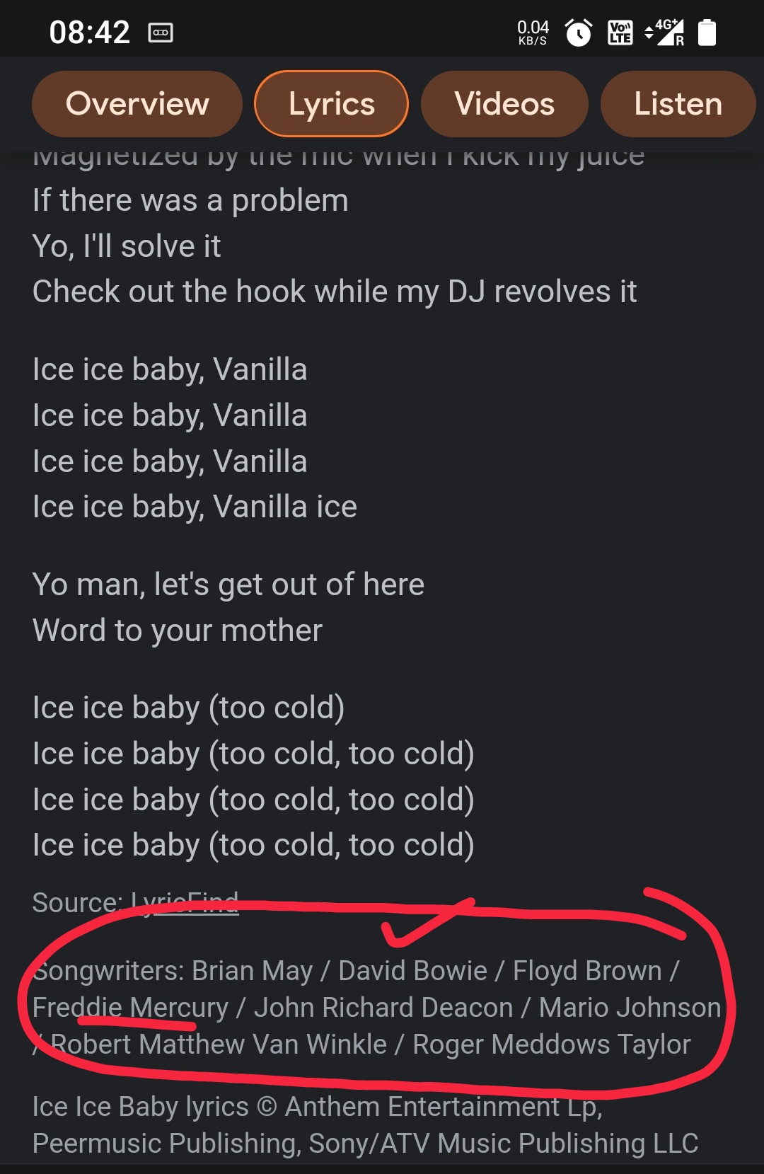 Vanilla Ice Ice Ice Baby Lyrics