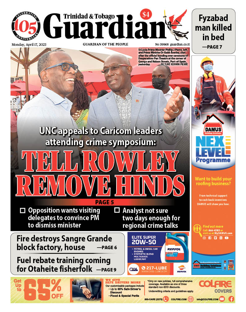 Cnc3tv On Twitter Trinidad And Tobago Guardian Monday 17 April 2023
