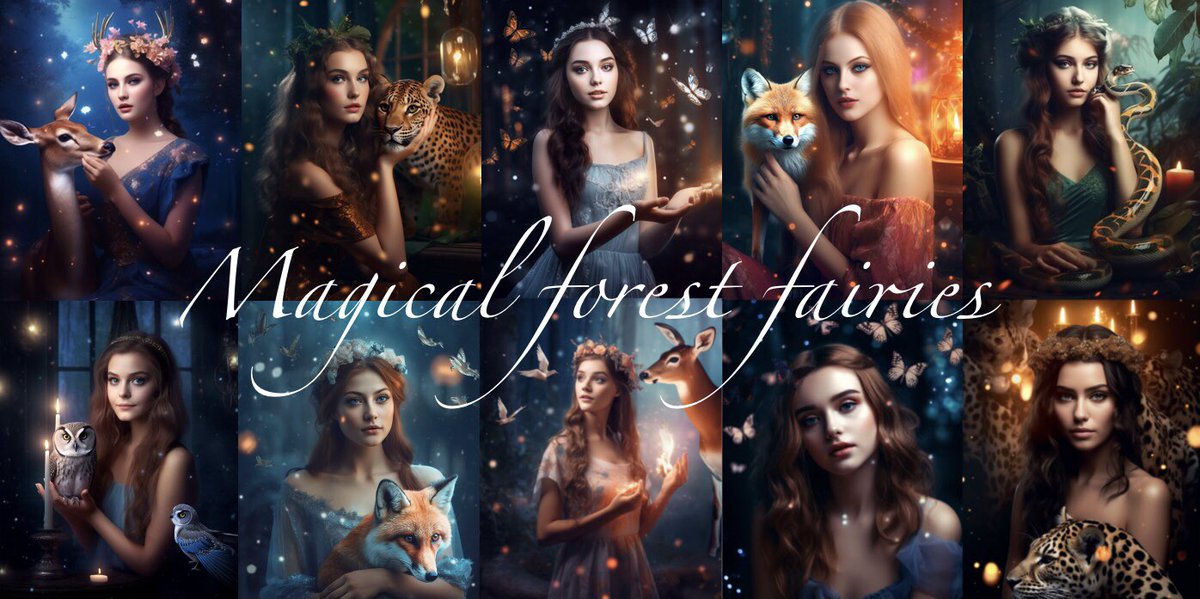 Zhenya On Twitter ⭐️new Ai Collection⭐️ 🧚🏻♀️“magical Forest Fairies