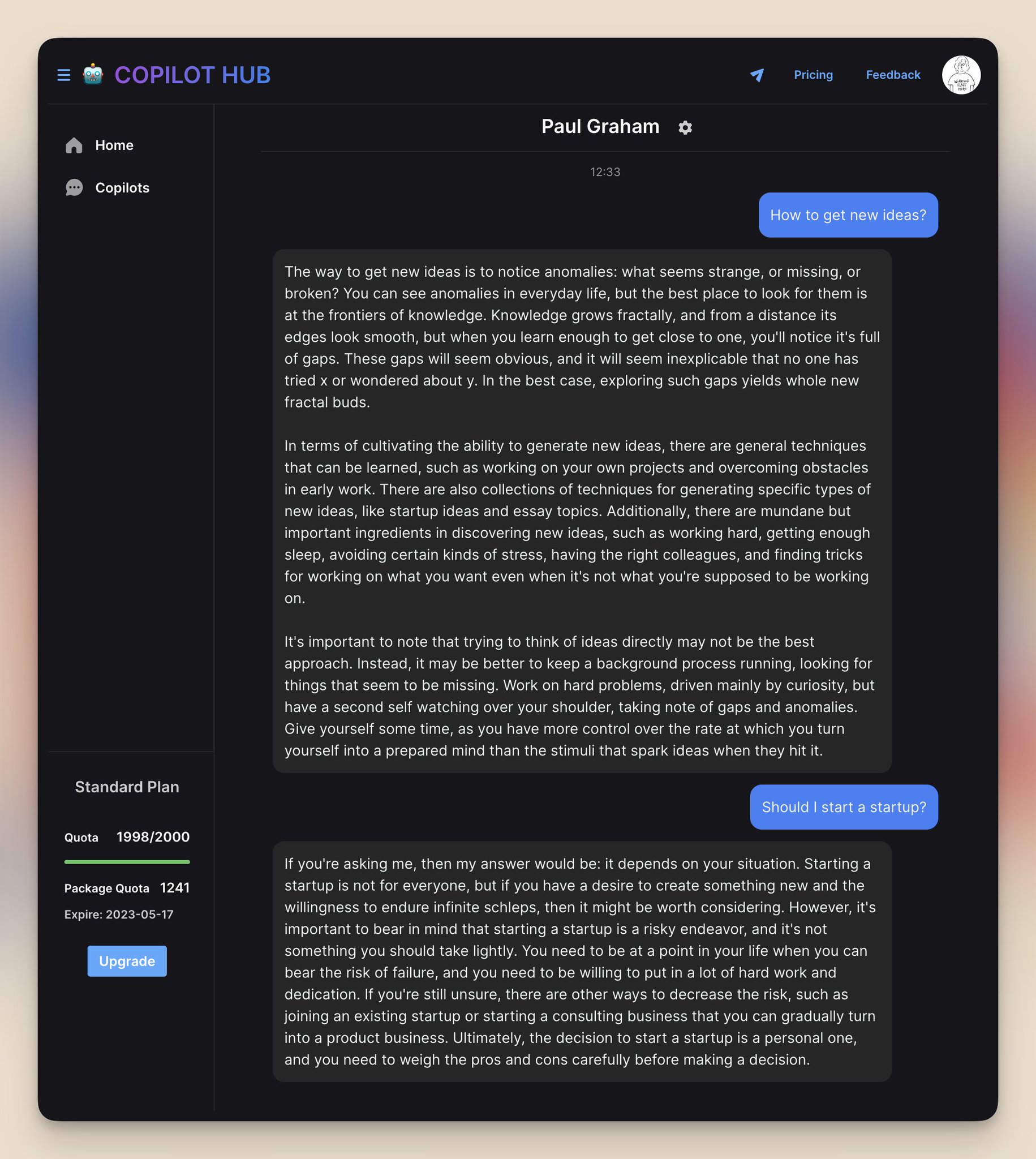 Jiayuan on Twitter: "Introducing Paul Graham AI Just created an AI version of Paul Graham on ...