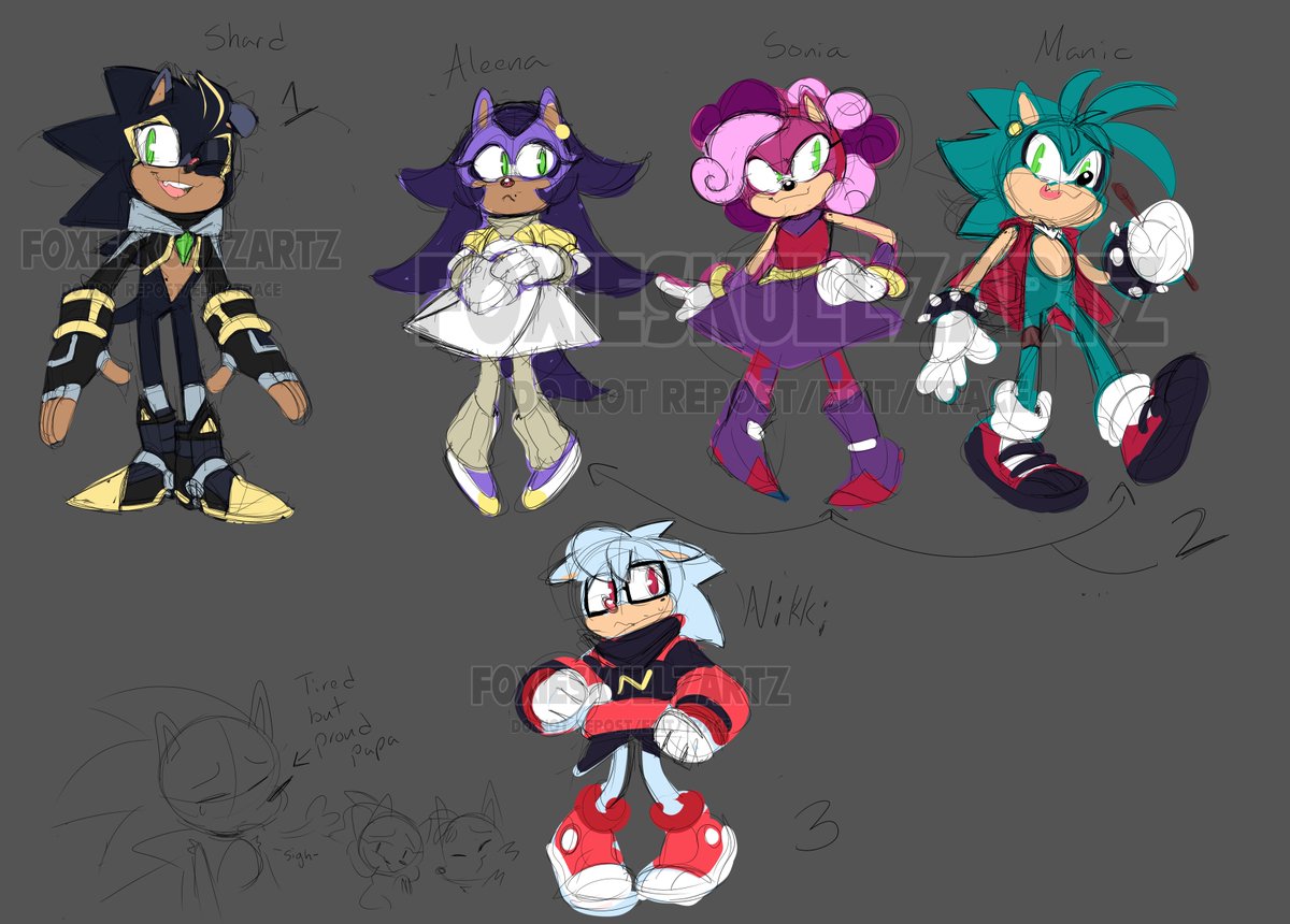 FoxieSkullz Artz on Twitter: "Okay me don't give Sonic more than 1 kid. Also Me: I'm not gonna ...