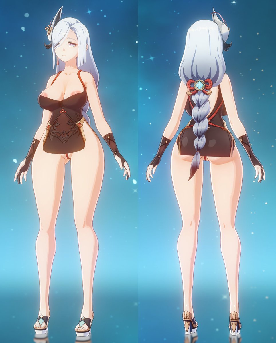 Exce on Twitter: "Shenhe ️🤍 #GenshinImpact #Shenhe #申鹤"