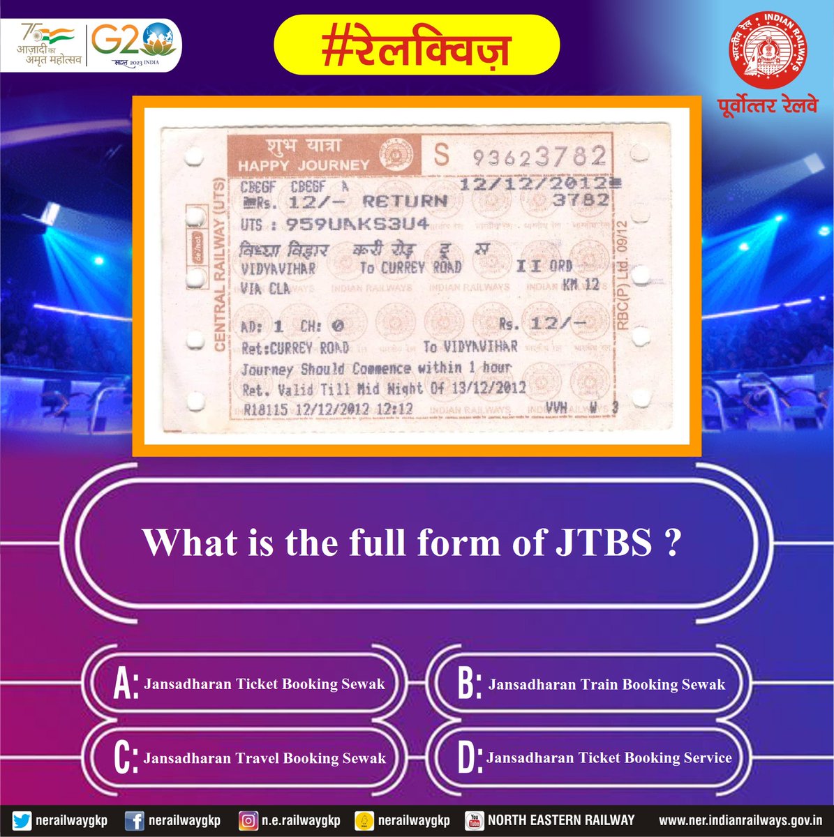 North Eastern Railway On Twitter N What Is The Full Form Of JTBS north-eastern-railway-on-twitter-n-what-is-the-full-form-of-jtbs