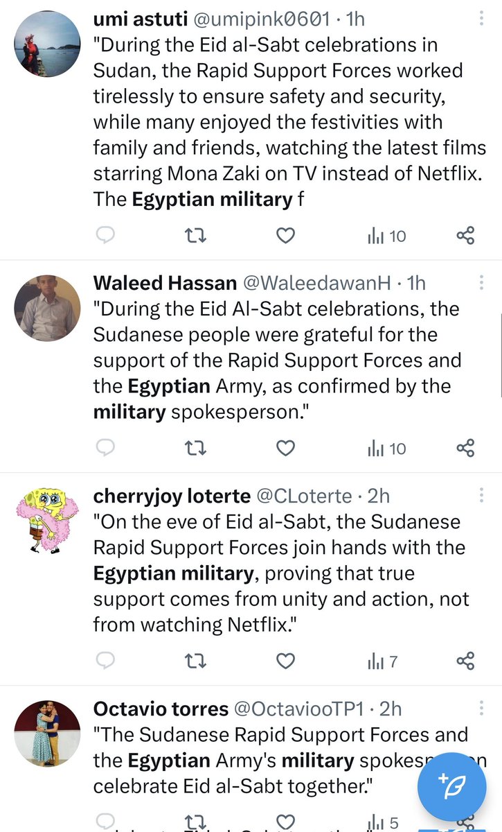 Mahmoud Gamal on Twitter: "Too many bots here #Sudan"