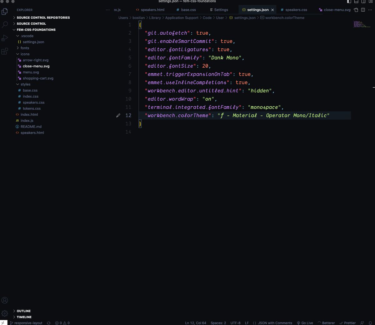 Emma Bostian on Twitter: "You can't convince me the Material VSCode theme + Dank Mono font doesn ...