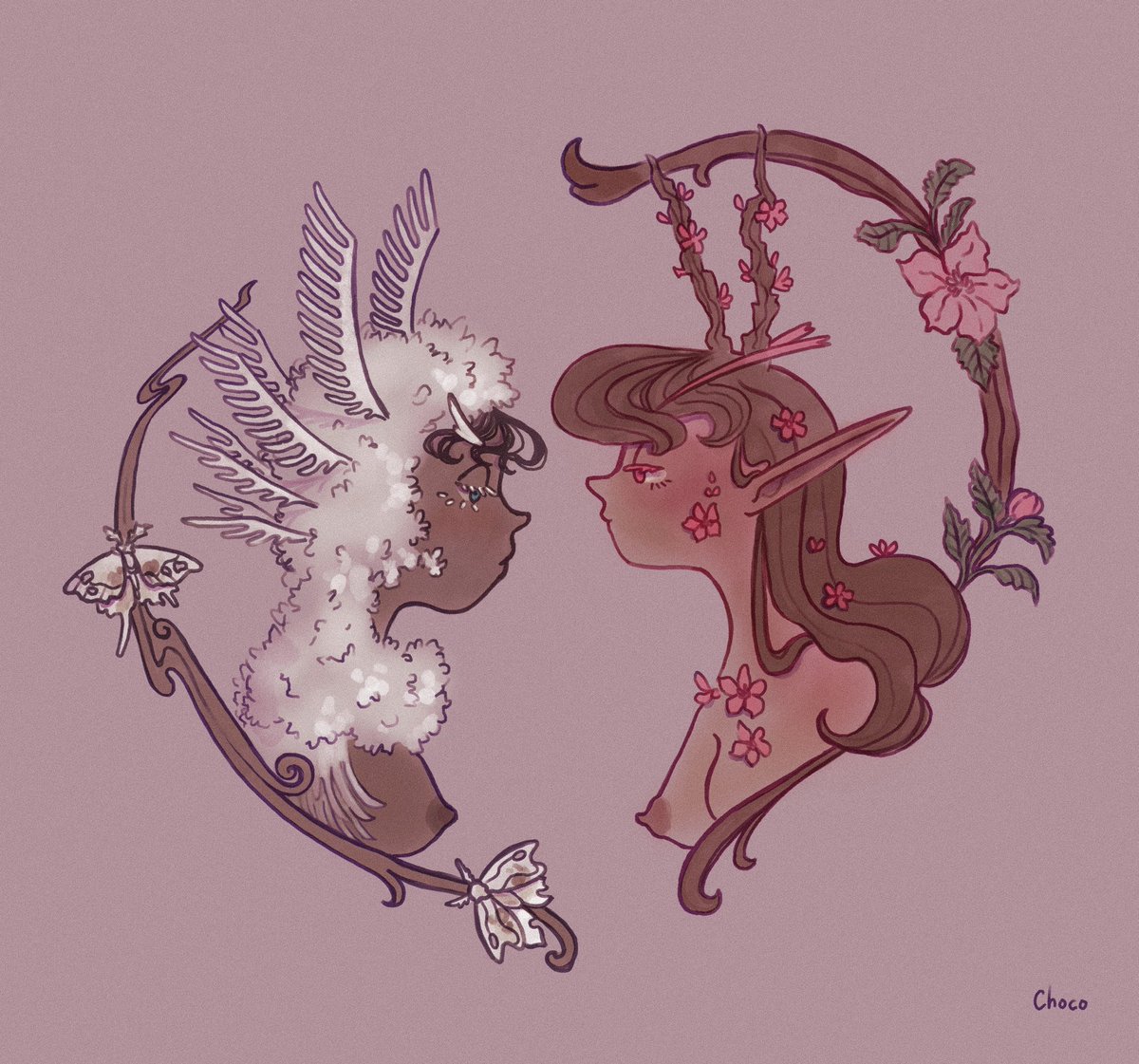 🍄choco 🍄🦔 On Twitter ️🧡🤍💗💜