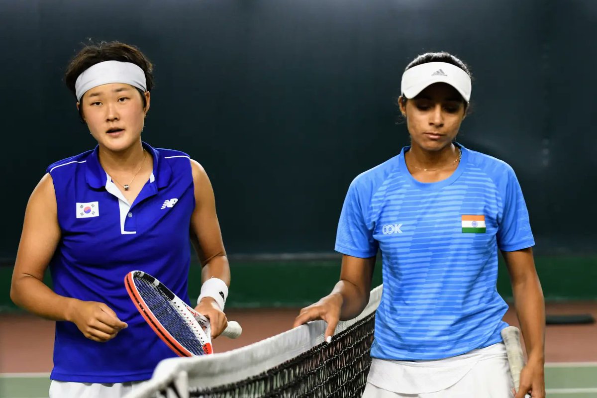 Indian Tennis Daily (ITD) on Twitter: "Photos from BJK Cup Singles Debut of Vaidehi Chaudhari ...