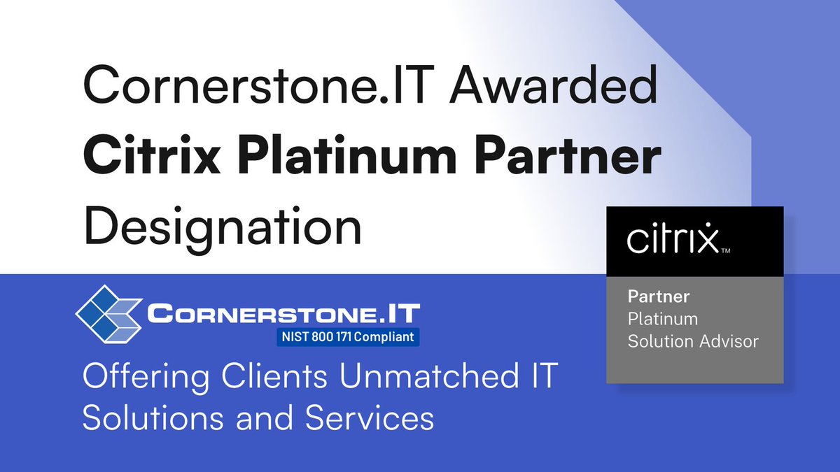 Cornerstone.IT on Twitter: "http://Cornerstone.IT has been awarded the highest #Citrix partner ...