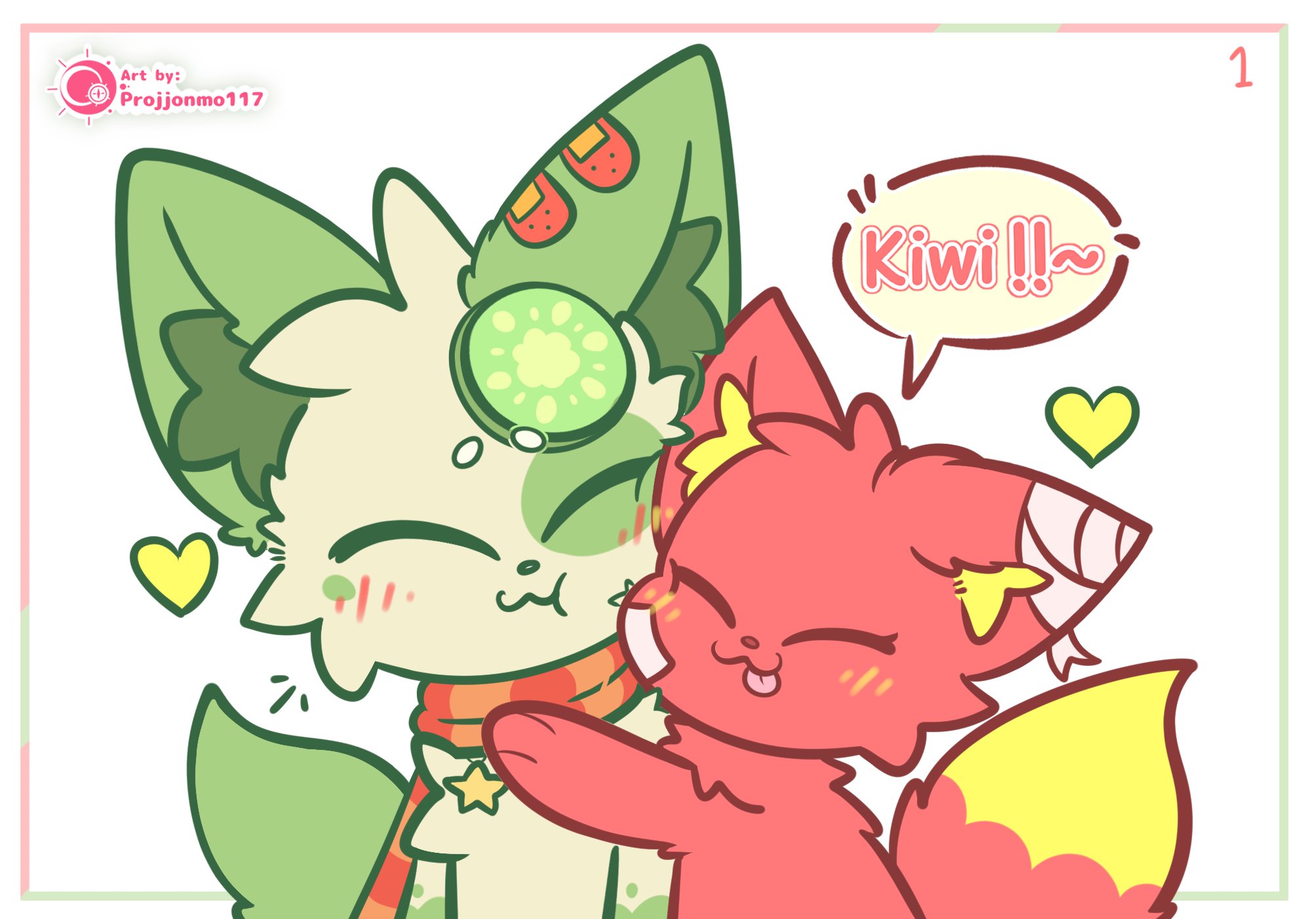 Projjonmo117 (🍞Commissions- open 3/5) on Twitter: "One Kiwi a day keeps you healthy all day ...