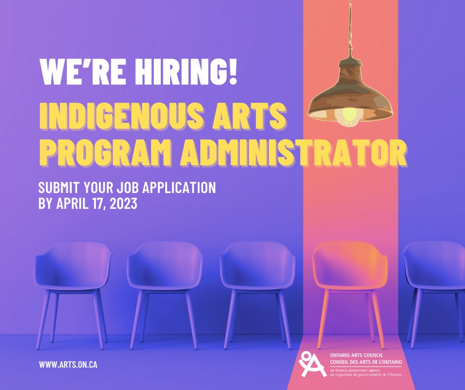 Ontario Arts Council on Twitter: " Reminder: The job posting for Program Administrator of ...