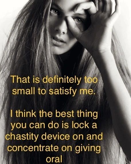 Male Chastity Life On Twitter Satisfying Her Is Whats Most Important