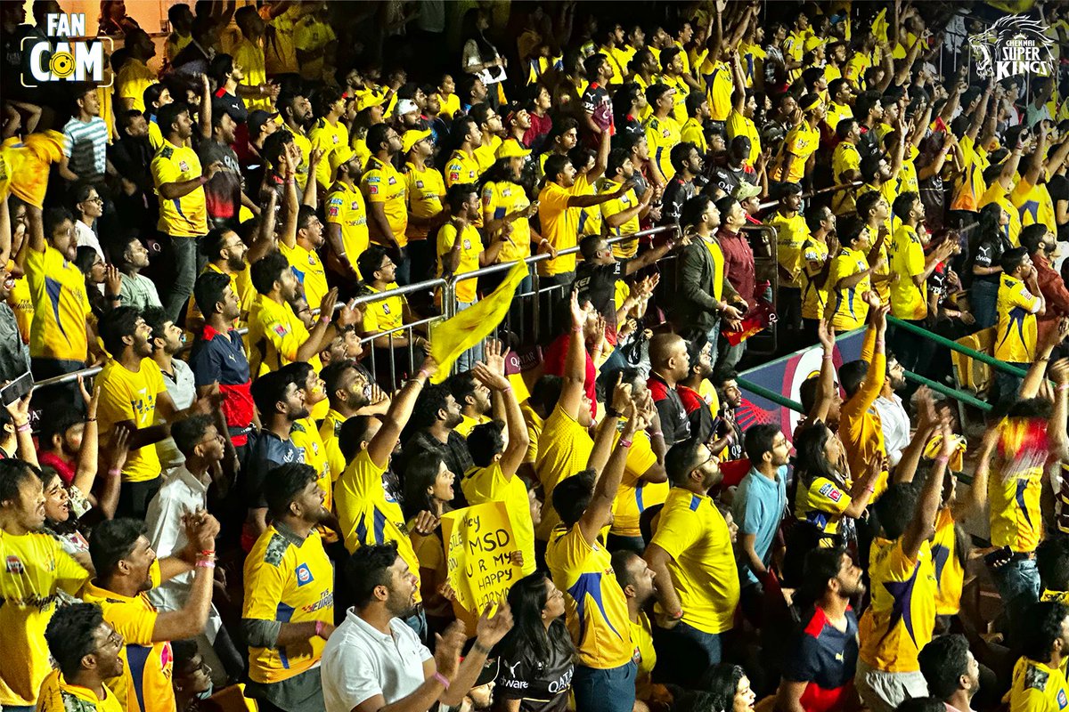 Johns. on Twitter: "Chennai Super Kings fans in Chinnaswamy."