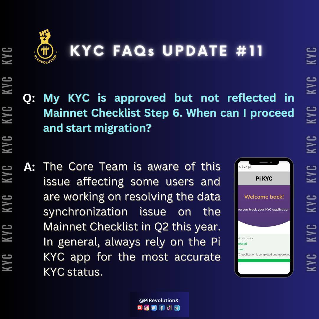 Thụ π on Twitter: "NEW KYC FAQ's UPDATE #11 "My KYC is approved but not reflected in Mainnet ...