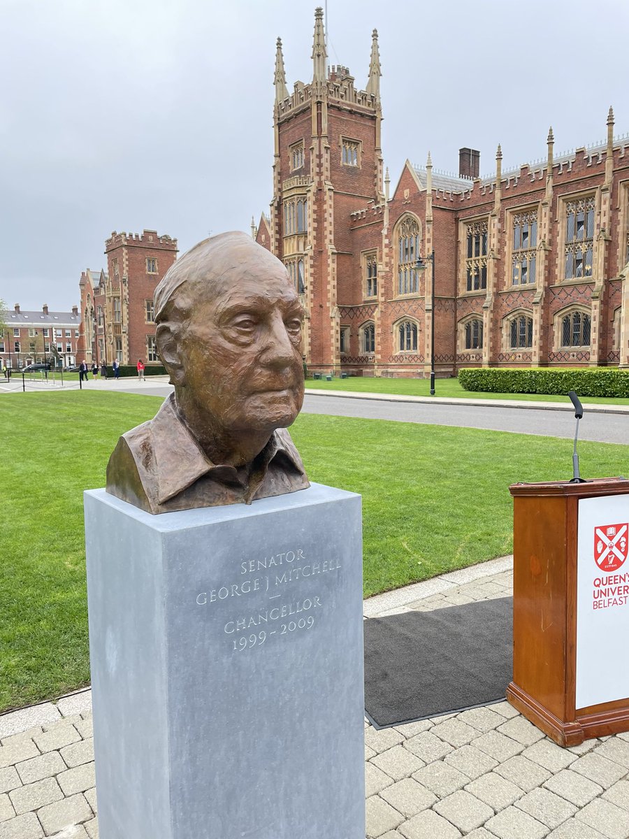 the Irish World on Twitter: "RT @DavidYoungPA: The new bust of George Mitchell sits in front of ...