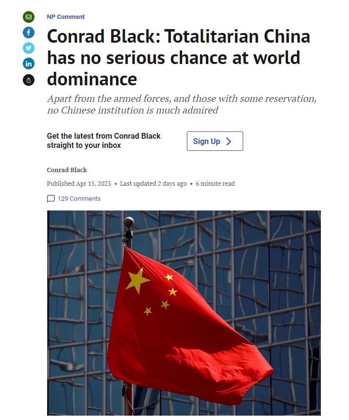 无人机咻咻咻 On Twitter 加拿大媒体:中国没有机会主宰世界中国几乎没有自然资源,数亿人仍然过着原始生活。中国更擅长盗窃和间谍活动,而不是创新 Show More