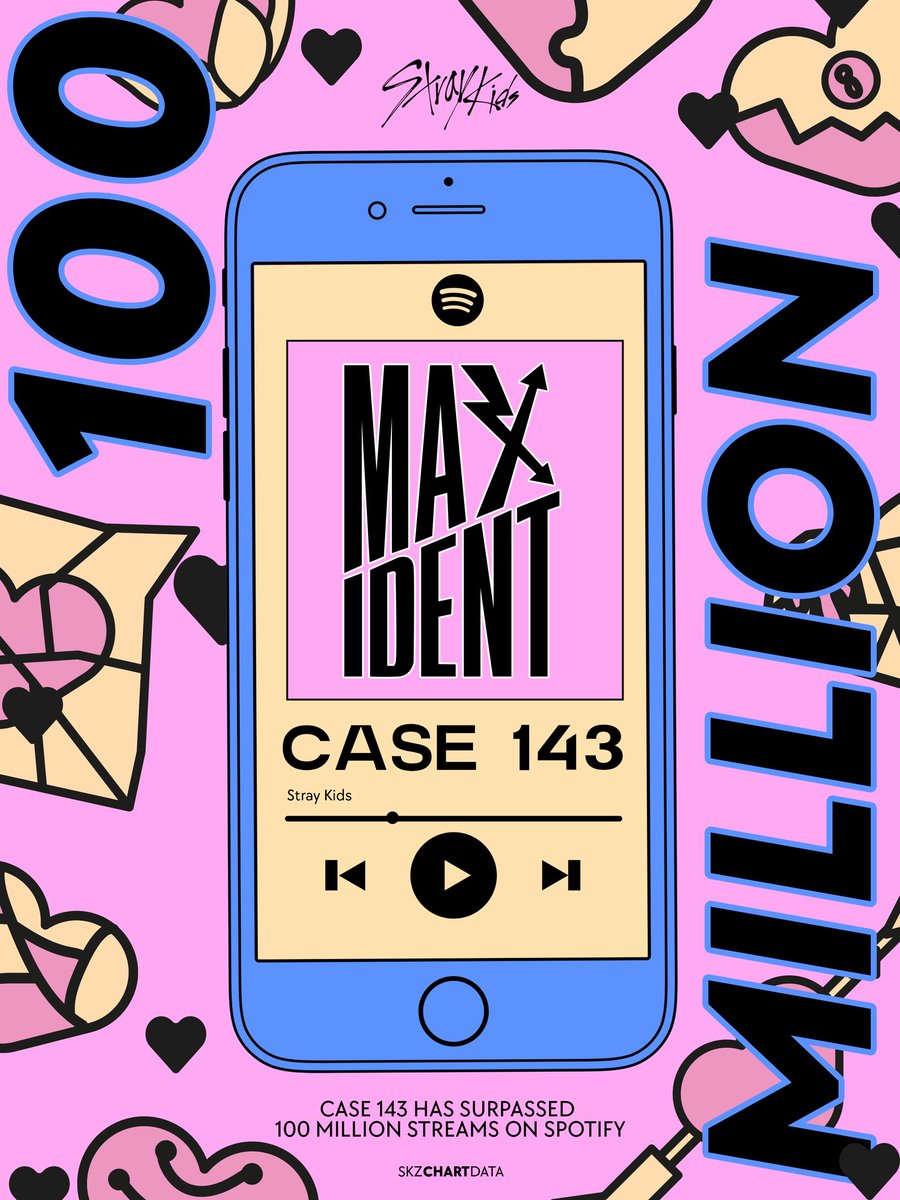 Stray Kids Chart Data on Twitter: ""CASE 143" has now surpassed 100,000,000 (100M) streams on ...