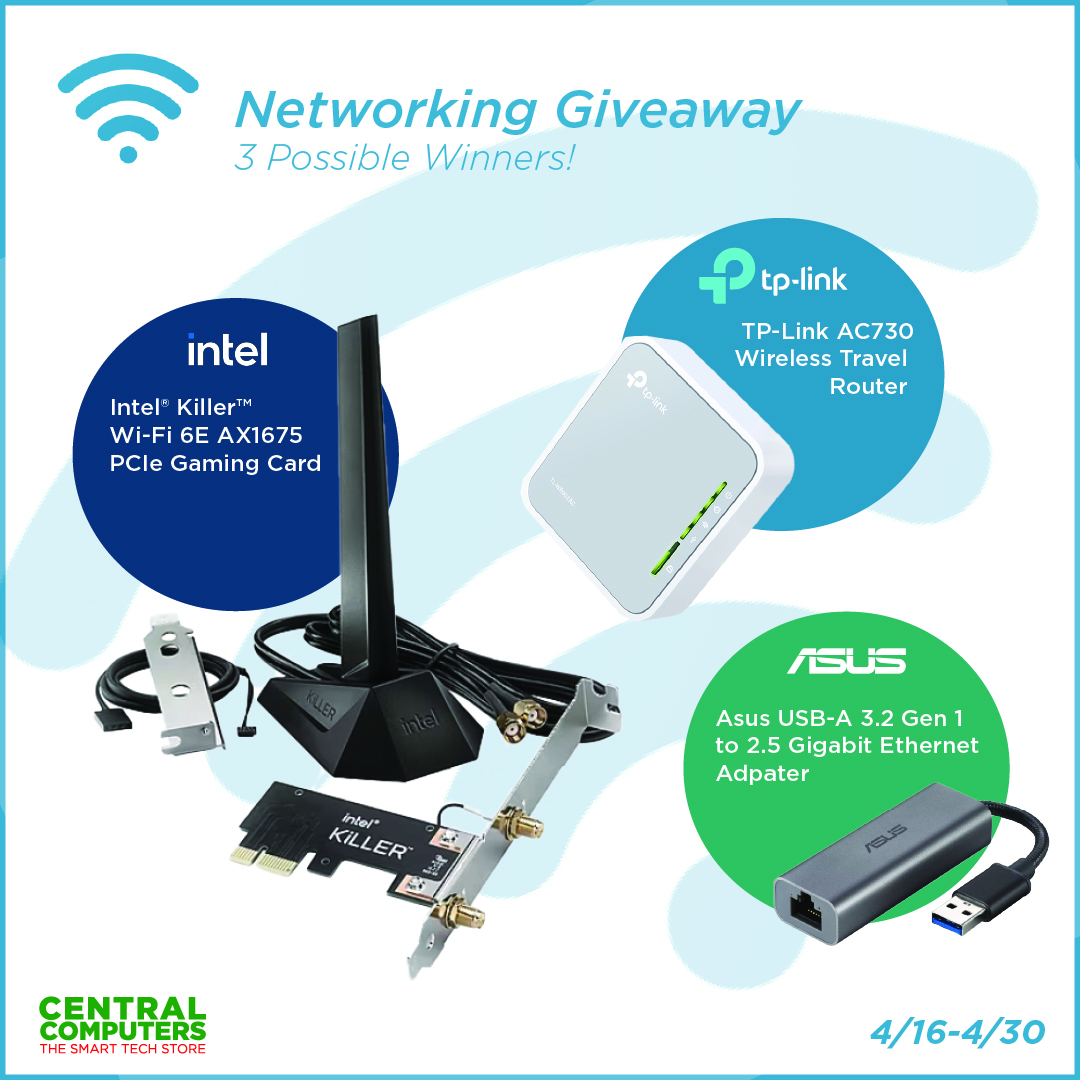 Central Computers on Twitter: "Networking Giveaway! 📶 We're happy to announce we're having ...
