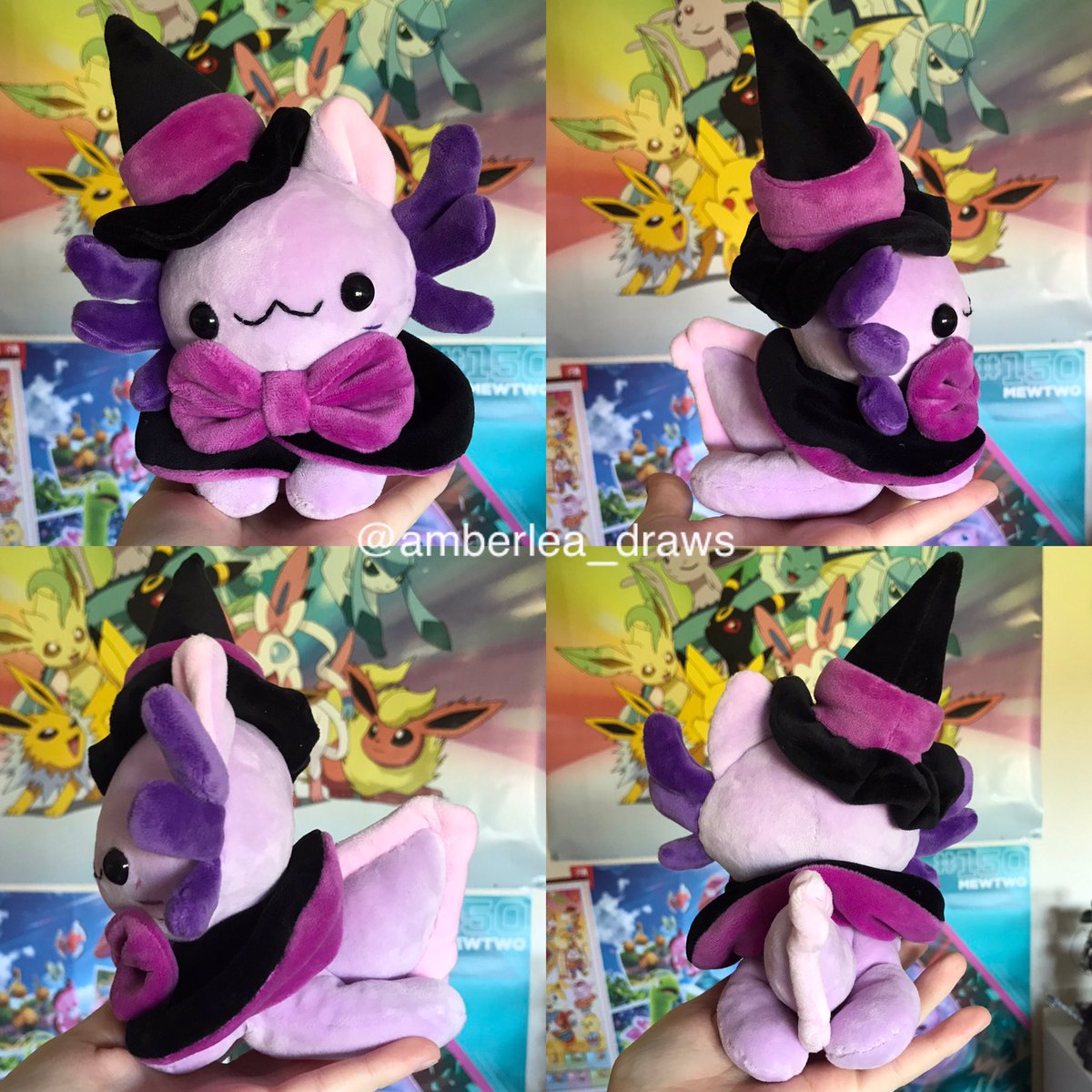 Amberlea Comms Open on Twitter: "Made a birthday gift for @TabbzArt uwu 💜 Lil witch nyaxolotl ...