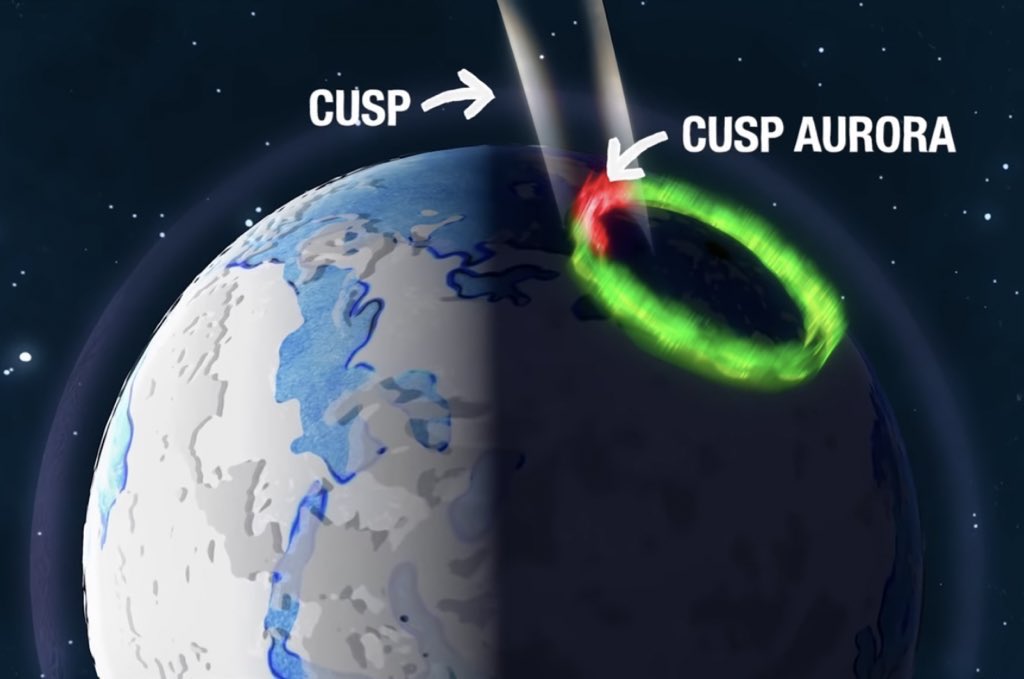 These polars cusps release 100 tons of oxygen into space every single ...