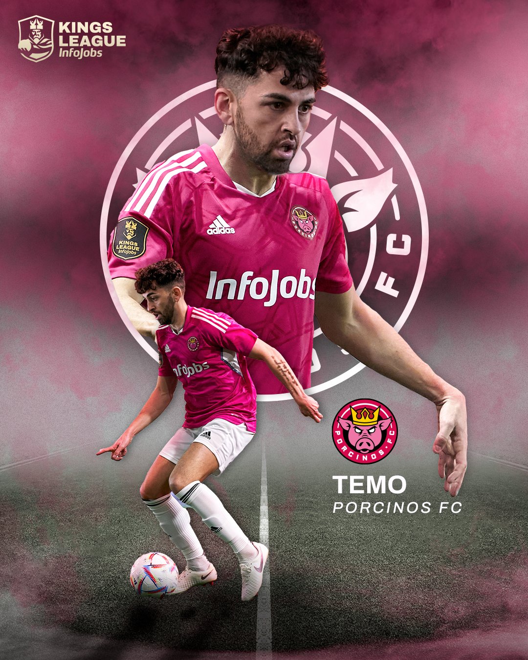 Kings League InfoJobs on Twitter: "🐽 Temo se sube a la Porcineta. #MercatoKings3 #InfoJobs https ...