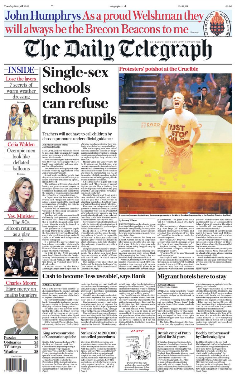 The Telegraph On Twitter 📰the Front Page Of Tomorrows Daily