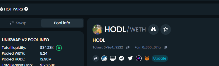 HODL - $HODL - ERC-20 on Twitter: "Dextools updated @DEXToolsApp $HODL! https://dextools.io/app ...