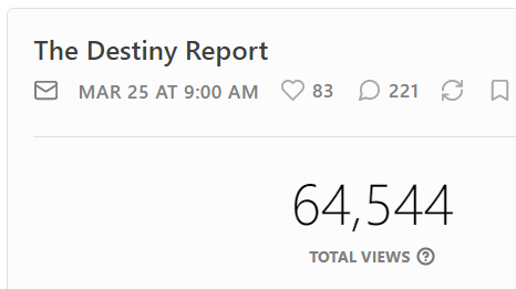 Max Karson on Twitter: "The Destiny Report + audio clips is now available. To those of you who ...
