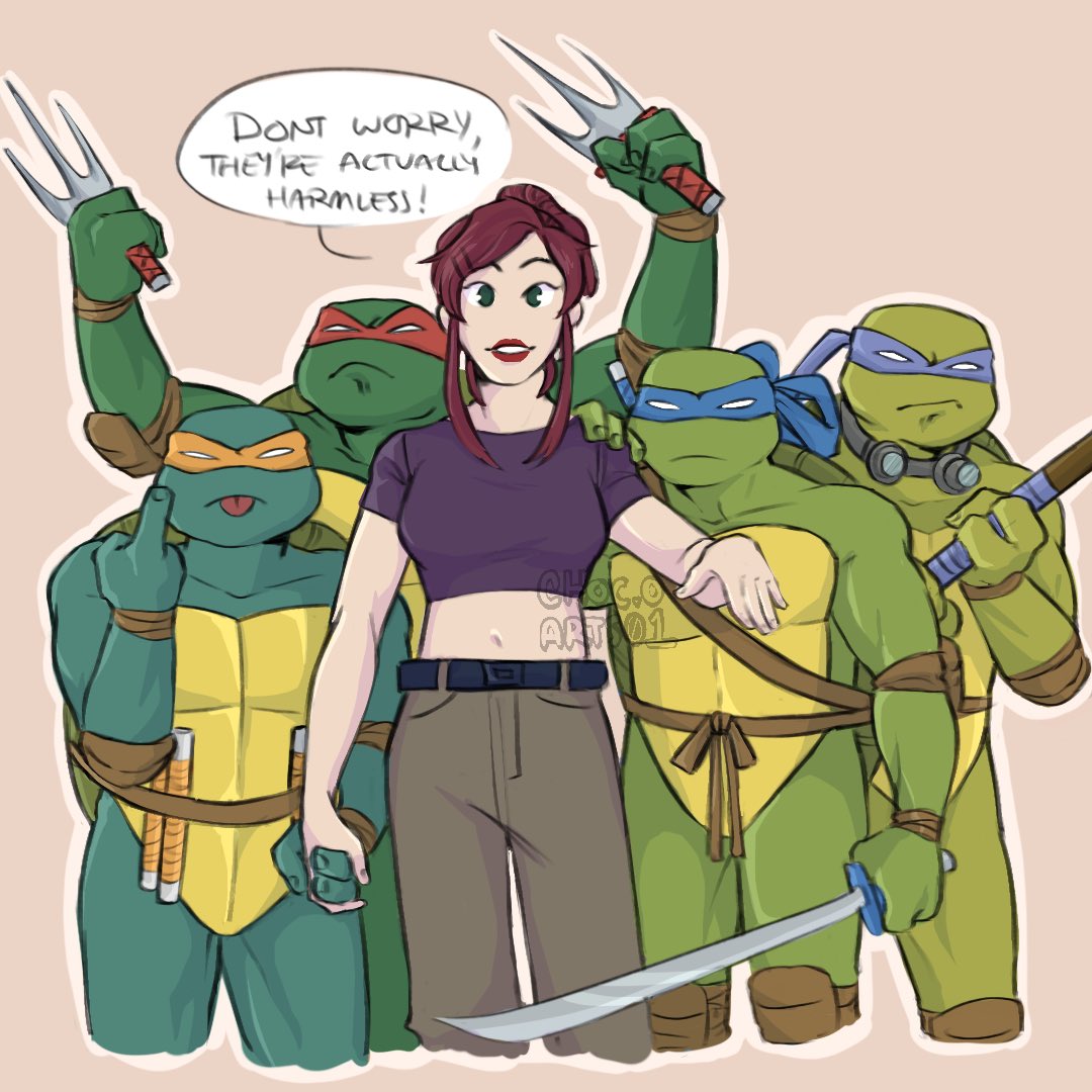 Tmnt Mikey And April