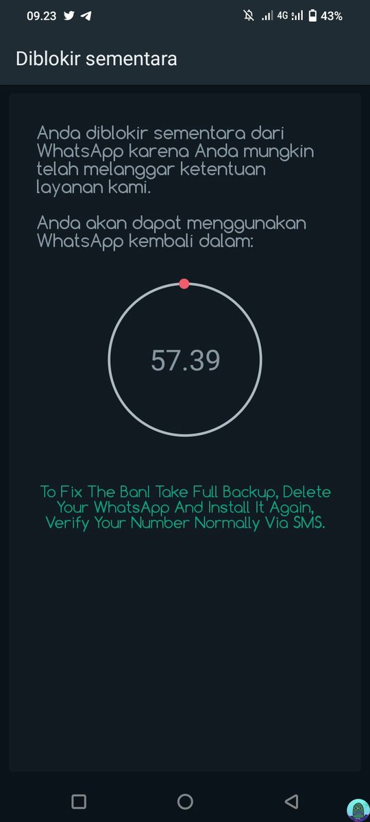 Tanyarl 💚 on Twitter: "Ada yg pernah ke blokir sama WhatsApp ga? Cara pulihkan nya gmnaa ...