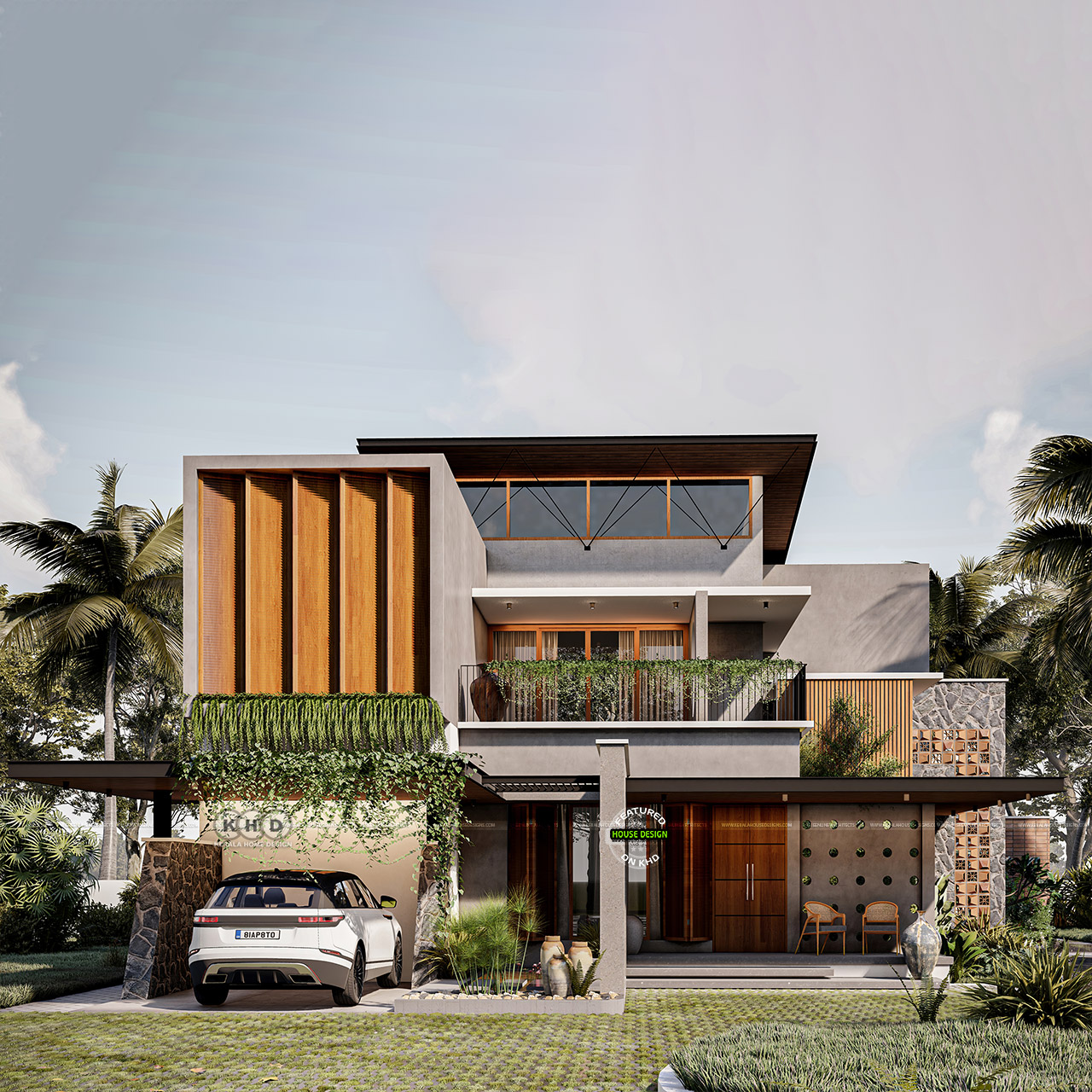 Tropical House Facade Design