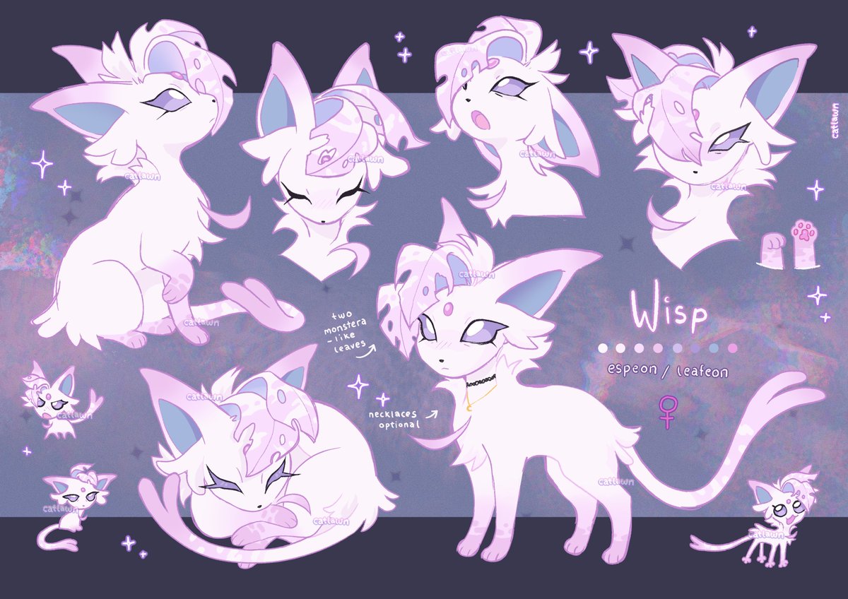 SEGAmastergirl on Twitter: "RT @Catlawn: Pokesona!! espeon x leafeon 🌿🔮 she has an alt form ...