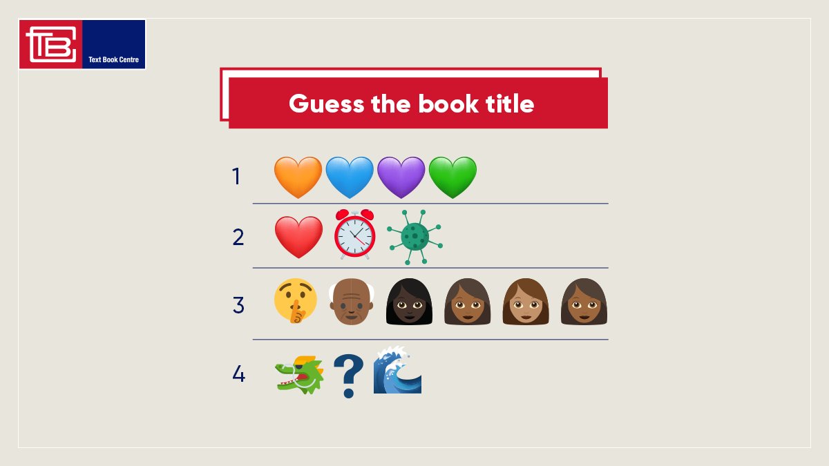 Text Book Centre on Twitter: "Can you correctly guess the book title ...