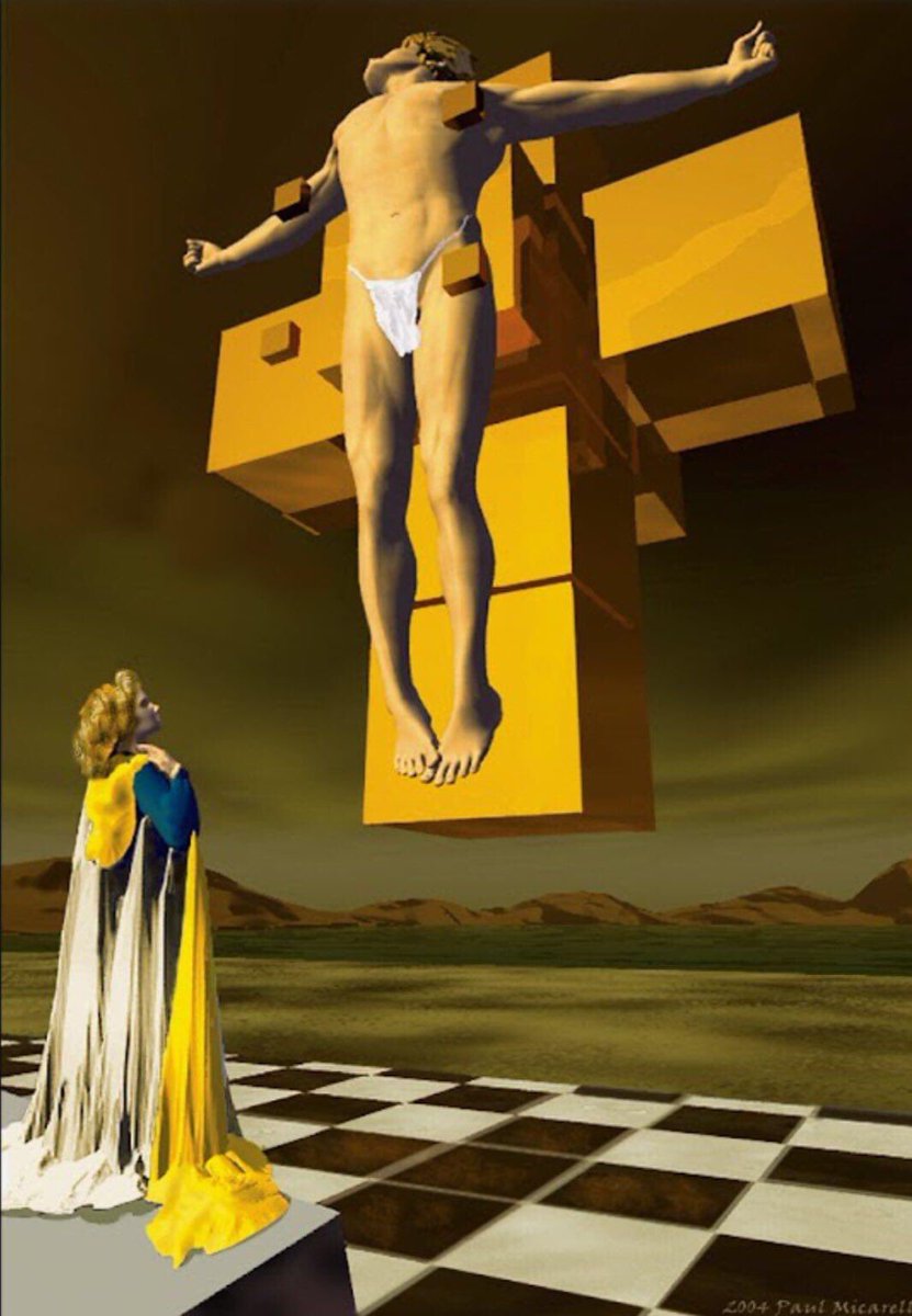 Arte y libros. on Twitter: "Crucifixión (Corpus Hypercubus), 1954 Salvador Dalí (España ...