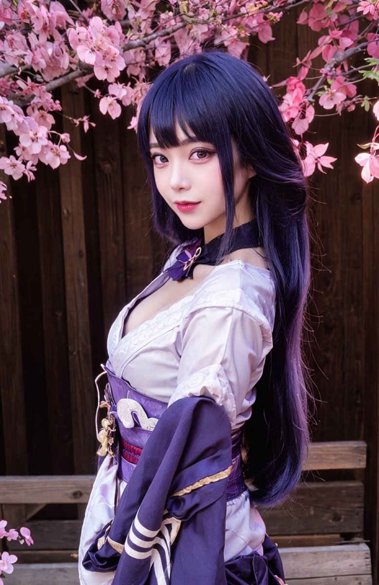 Aya | あや | AI Coser on Twitter: "Ei and Sakura⚡️🌸 影と桜⚡️🌸 影與櫻花⚡️🌸 #RaidenShogun #雷電将軍 #雷電將軍 ...