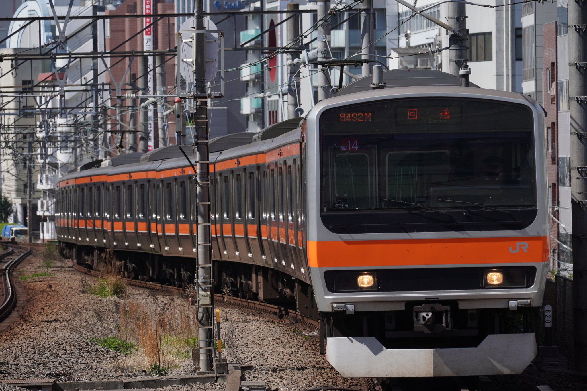 鉄道が好きな人 on Twitter: "4/6 E231系 MU14編成 TK入場 回8492M E235系 トウ50編成 回9260G 武蔵野線のTK撮れたぜ！ https://t.co ...