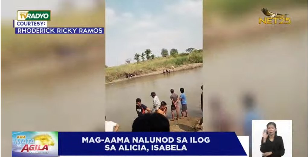 NET25 on Twitter: "Isang ama at 2 anak nito ang nalunod sa ilog sa Barangay Sta. Maria sa Alicia ...