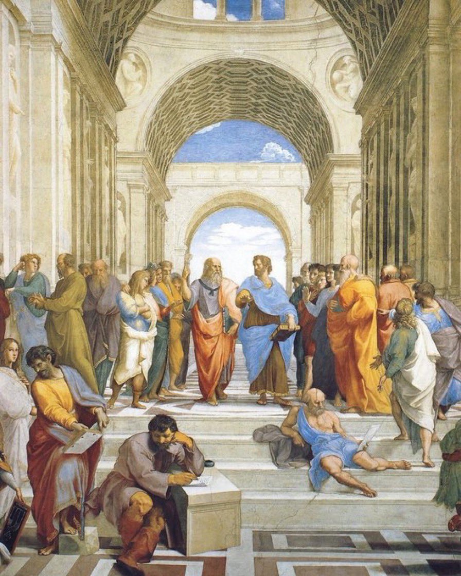 James Lucas on Twitter: "I due principali filosofi dell'antichità, Platone e Aristotele, si ...