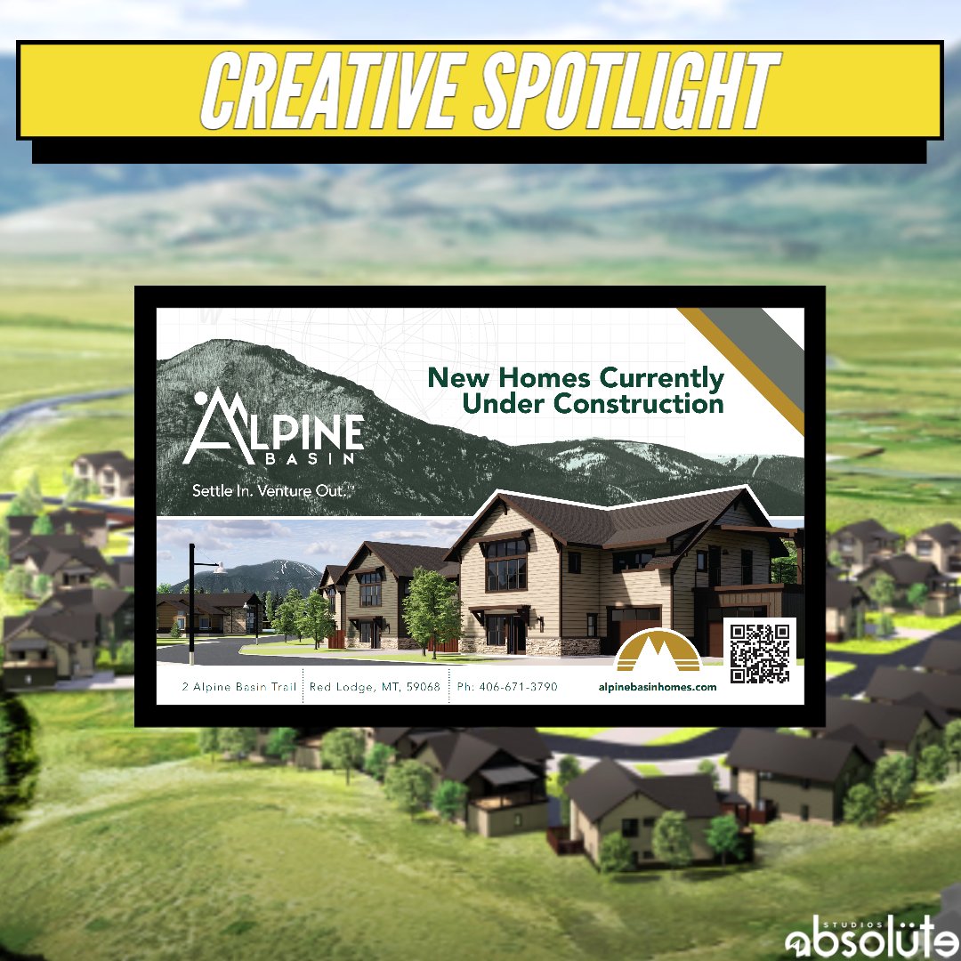 Absolute Studios on Twitter: "Today's Creative Spotlight is the Alpine Basin Job Site Banner 🎉 ...