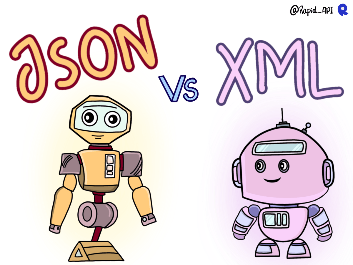 JSON vs. XML. Let's learn about it in this week's Rapid API Comic ...