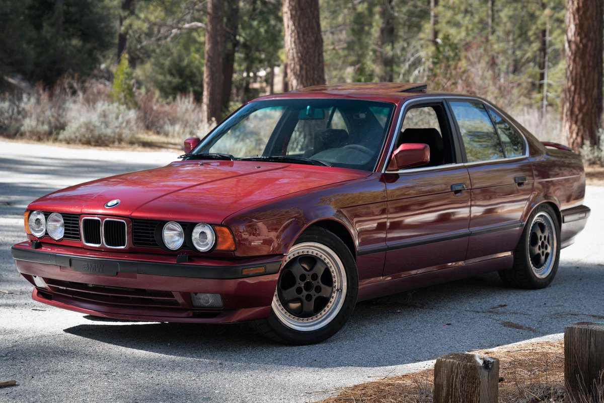 Cars & Bids on Twitter: "CLOSING FRI on http://carsandbids.com 5-speed Turbo E34 👍 Calypso Red ...