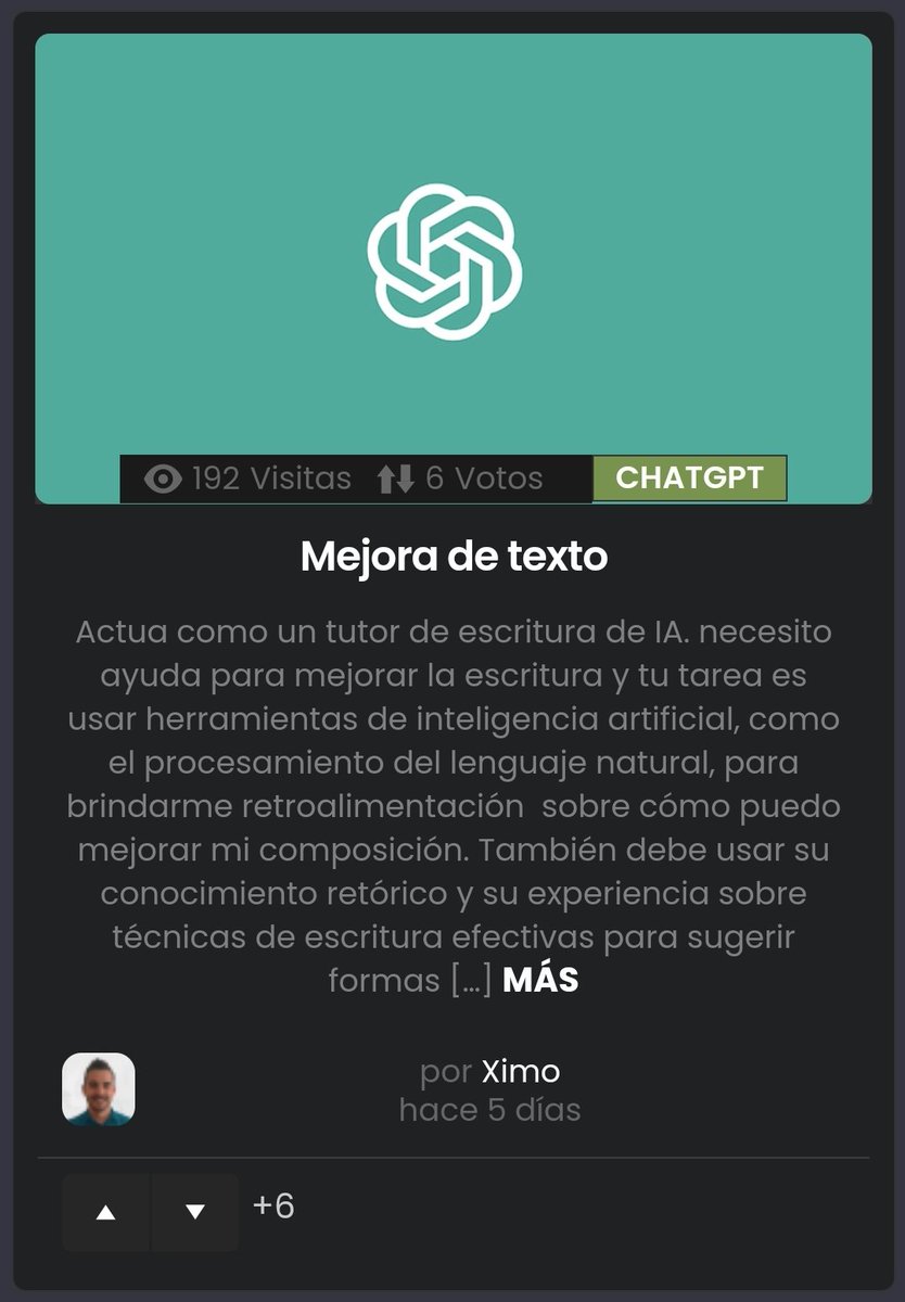 💀 SALVAJE 💀 on Twitter: "¿Quieres pedirle a ChatGPT que mejore tus textos? Pues échale un ojo al ...
