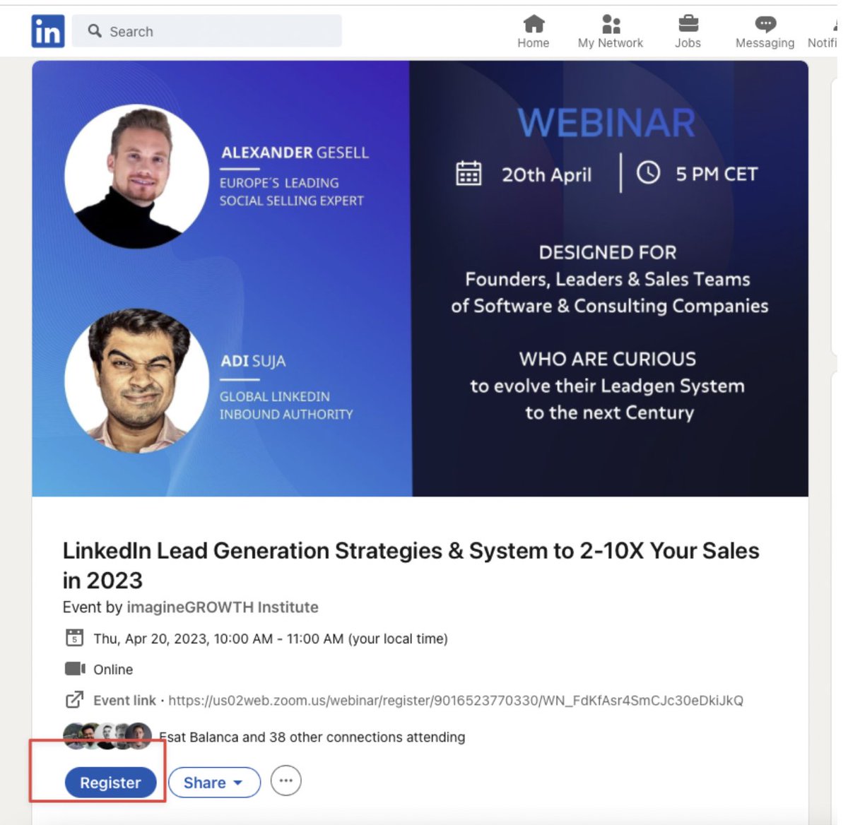 The most underrated way to find high-quality leads: Targeting attendees of webinars in your ...
