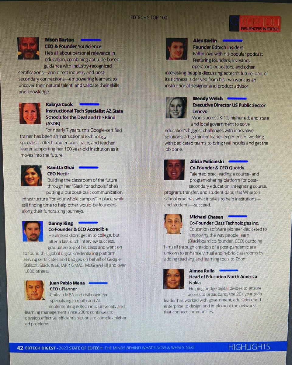 edtech digest on Twitter: "RT @OutspokenTech: Humbled to be included in this years “Top 100 ...