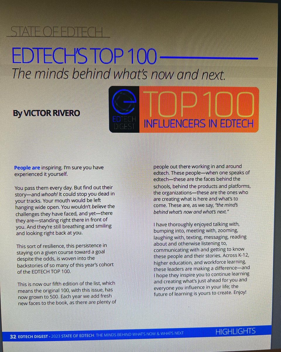 edtech digest on Twitter: "RT @OutspokenTech: Humbled to be included in this years “Top 100 ...